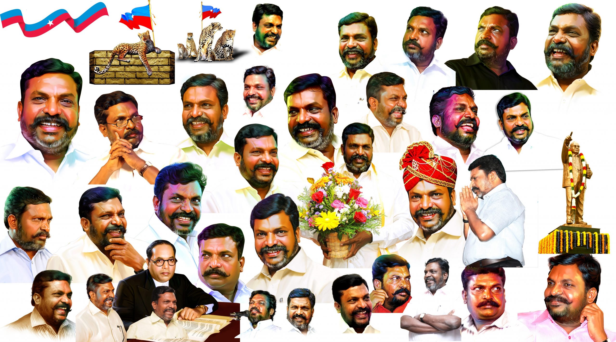 Thirumavalavan Digital Painting PSD Collection Download Link - Kutty Tech